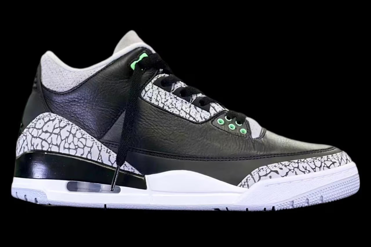 Initial glimpse of the Air Jordan 3 "Green Glow." – Hype Vault