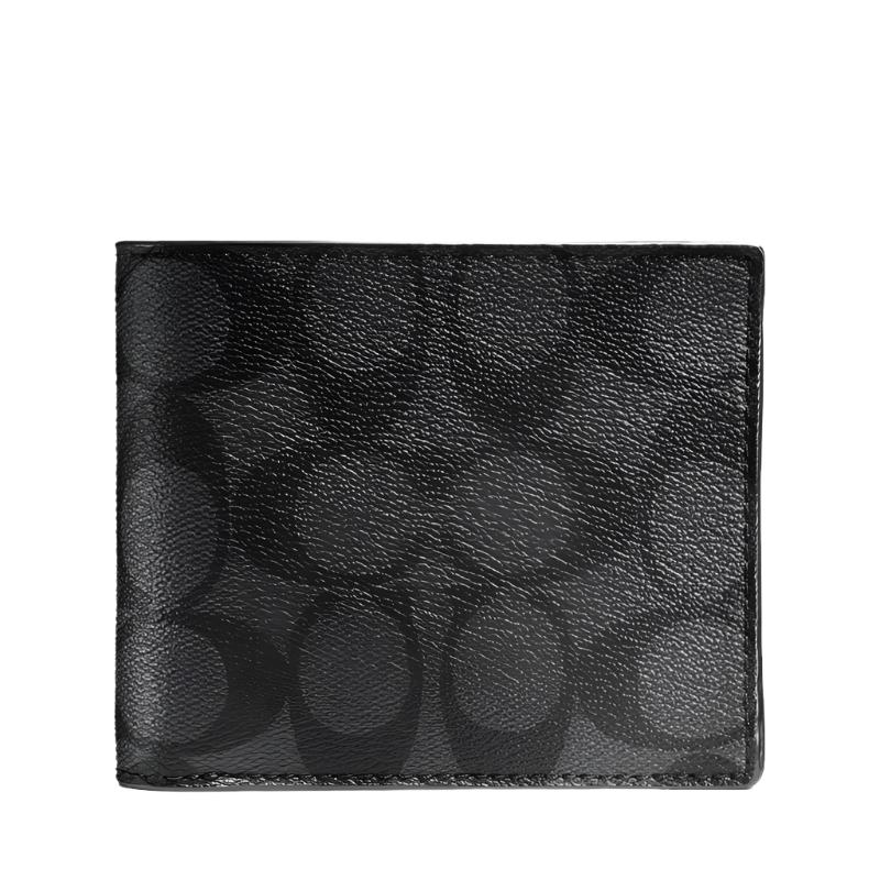 Coach 3 In 1 Wallet In Signature Canvas Charcoal/Black – Hype Vault